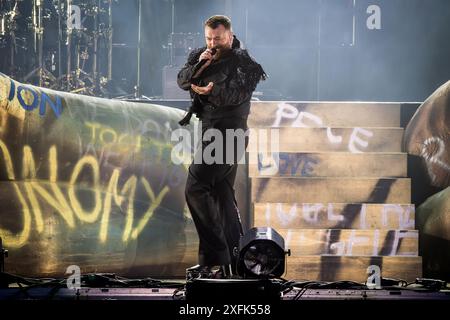 Sam Smith performing at Stavernfestivalen 2024 on 3 July 2024 Stock ...