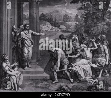 Healing of the Paralytic Stock Photo - Alamy