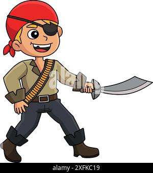 Pirate Fighting Cartoon Colored Clipart Stock Vector Image & Art - Alamy