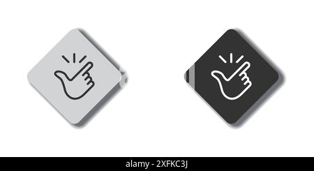 line snap finger like icon isolated on white background. Vector ...