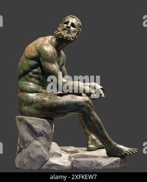 Greek Art. Hellenistic. Boxer of Quirinal or the Terme Boxer. Bronze ...