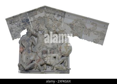 Etruscan architectural plaque from the columen of the temple A at Pyrgi ...