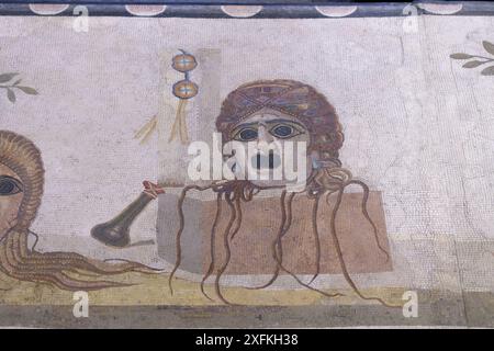 Asarotos oikos mosaic (Ancient Greek: ἀσάρωτος οἶκος "the unswept floor ...