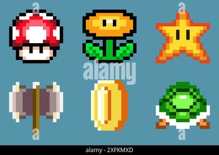 Super Mario Star from mario game. Editorial illustration isolated on ...