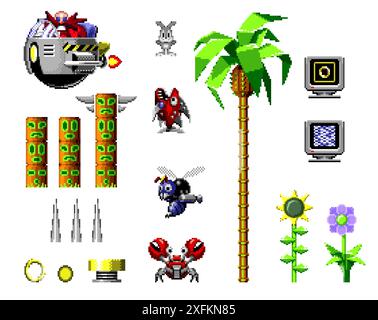 Kiev, Ukraine - May 30, 2022: Art Screen of Sonic the Hedgehog classic ...