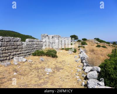 Remnants of ancient fortress in Attica, built during 4th century BC by ...