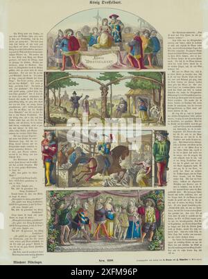 Vintage German illustrations of the fairy tale "Foundling-Bird ...