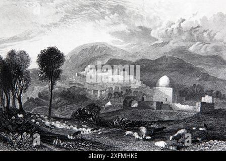 Illustration of Rachel's Tomb in Ramah on the Road to Bethlehem -Rachel ...