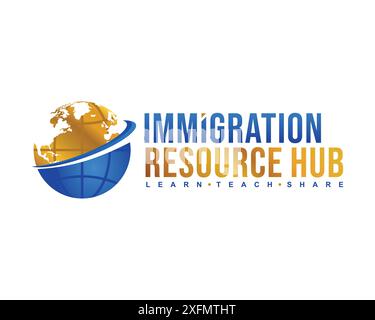 immigration logo vector. Concept of immigration and migration programs ...
