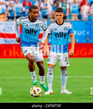 Charlotte FC defender Nathan Byrne (14) plays against FC Cincinnati ...