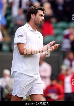 Cameron Norrie celebrates beating Jack Draper (not pictured) on day ...