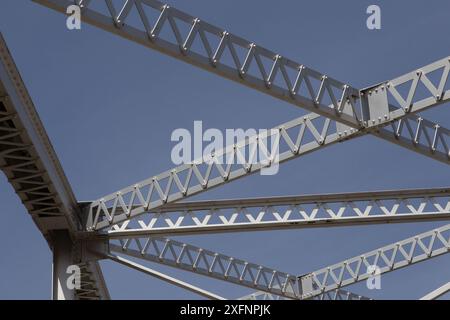 Warren through truss design Hardy Bridge built in 1931. Bridge was used ...