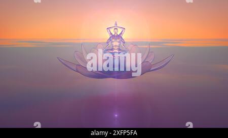 3d illustration of prayer practice at dawn Stock Photo - Alamy