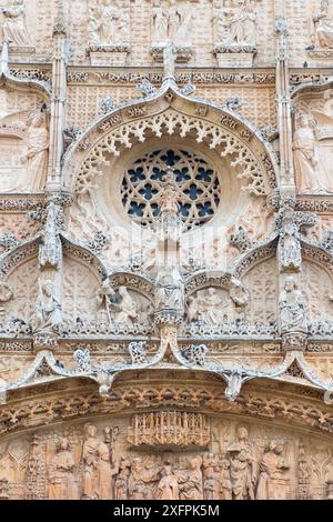 San Pablo church in Valladolid, Spain. The facade is one of the best ...