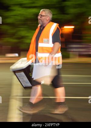 Ballot boxes arrive at Clacton Leisure Centre in Essex, during the ...