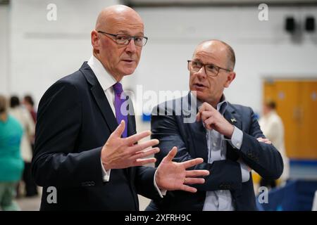 SNP leader John Swinney at Ice Hall in the Dewars Centre, Perth, during ...