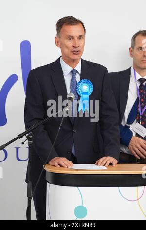 Chancellor of the Exchequer Jeremy Hunt at the declaration for the ...