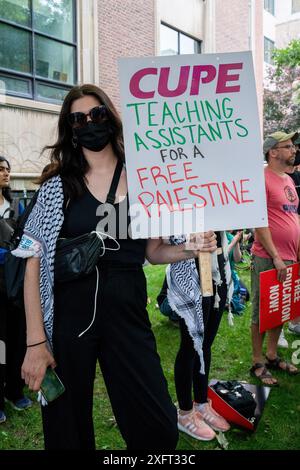 A Canadian Union of Public Employees (CUPE) flag during an education ...