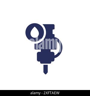 waterjet icon on white, water jet cutter vector Stock Vector Image ...