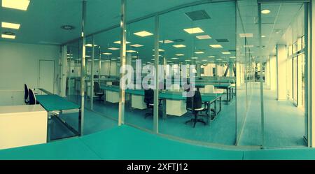 Bio pharmaceutical laboratory. Empty chemical laboratory. Barcelona ...