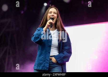 Sigrid performing at home in Norway on 3 July 2024 Stock Photo - Alamy