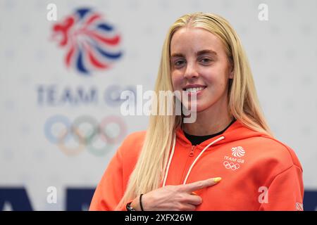 Keeley Hodgkinson during a Team GB kitting out session for the Paris ...