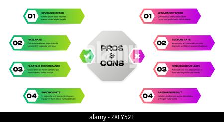 Pros and cons infographic. Comparison chart pros and cons with ...