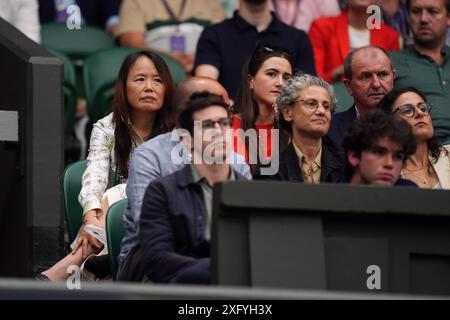 Emma Raducanu mother, Renee Zhai on day five of the 2024 Wimbledon ...