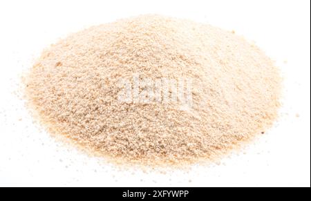 Pile of manioc or cassava flour isolated on white background Stock ...