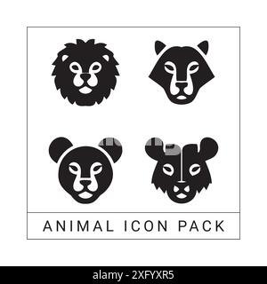Animal Icon Pack With Vector Files Stock Vector Image & Art - Alamy