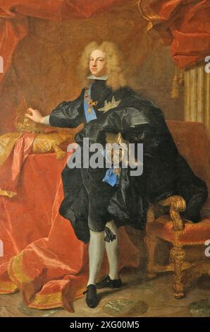 Philip V (1683-1746). King of Spain. Portrait. Illustration by Salcedo. Lithography. Cronica ...