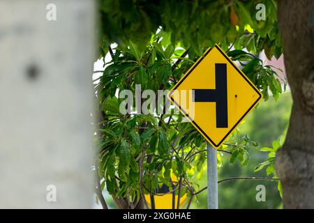 Distinctive intersection sign captured in a stock photo, symbolizing ...