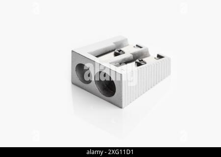Dual pencil sharpener isolated on white background Stock Photo - Alamy