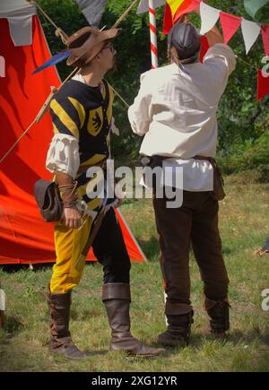 People in historical costumes at a historical market Stock Photo - Alamy