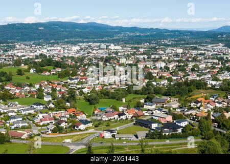 View from the Dobratsch on Villach Stock Photo - Alamy
