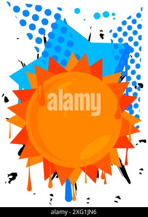 Summer Sun graffiti. Abstract modern street art decoration performed in ...