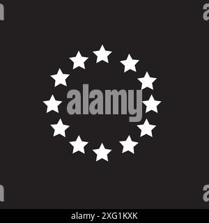 The wreath of stars of EU isolated. Vector illustration. Circle of gold ...