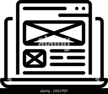 Icon for wireframe, programming Stock Vector Image & Art - Alamy