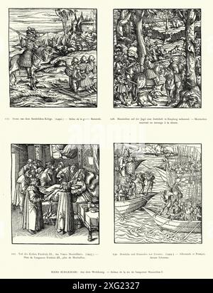 Illustration from a 15th century Flemish Book of Hours showing the ...