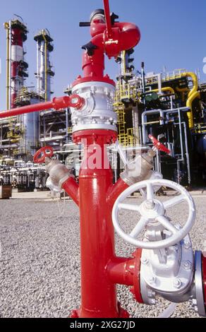 Fire hydrant. Repsol-YPF oil refinery. Tarragona province. Spain Stock ...