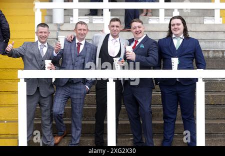 Racegoers on bet365 Old Newton Cup Day at Haydock Park Racecourse ...