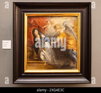 The Annunciation painting by Peter Paul Rubens is a masterpiece showing ...