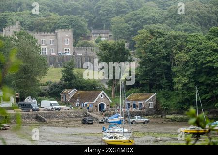 Watermouth, North Devon, UK – June 23 2024. Watermouth Castle and ...