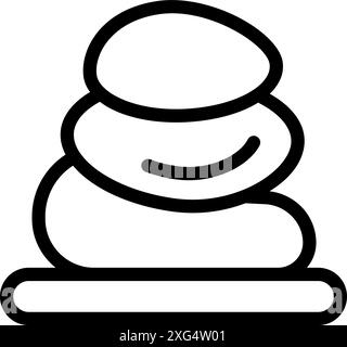 Line drawing of a stack of balancing stones representing the concept of ...