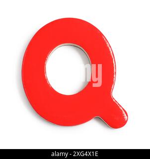 Red magnetic letter A isolated on white, top view. Alphabet Stock Photo ...