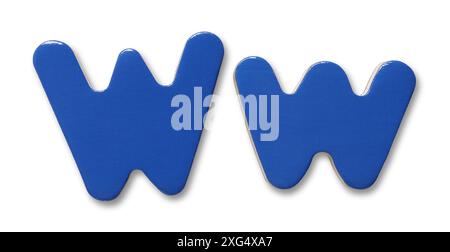 Uppercase and lowercase blue magnetic letter S isolated white Stock ...
