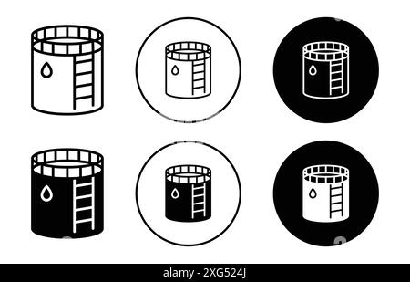 Oil storage tank icon logo, vector sign symbol for design Stock Vector ...