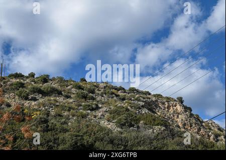 mountains above Morphou Bay in North Cyprus in winter 25 Stock Photo ...