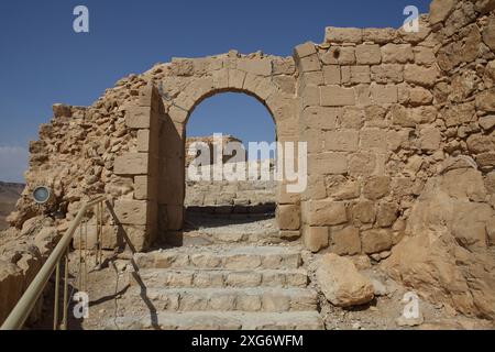 Western Gate to Masada above the ramp built by the Romans, Byzantines ...