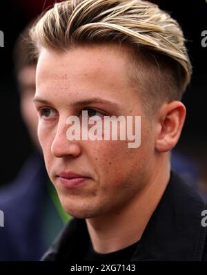 Liam Lawson, Red Bull Reserve Driver, arriving at Silverstone Circuit ...